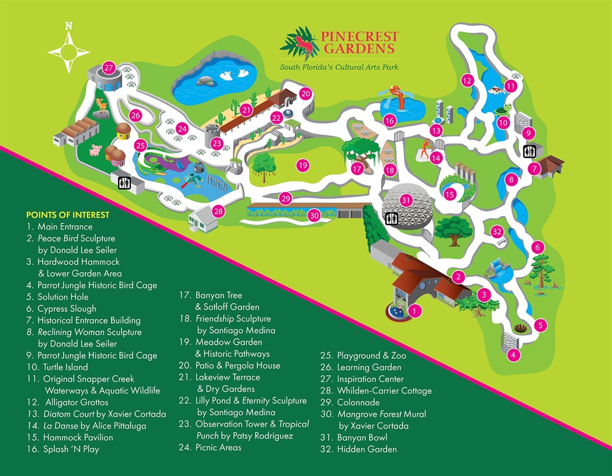 Garden Map Pinecrest Gardens